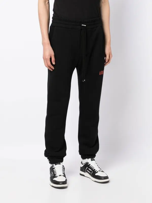 Amiri Logo-embroidered Cotton Track Pants