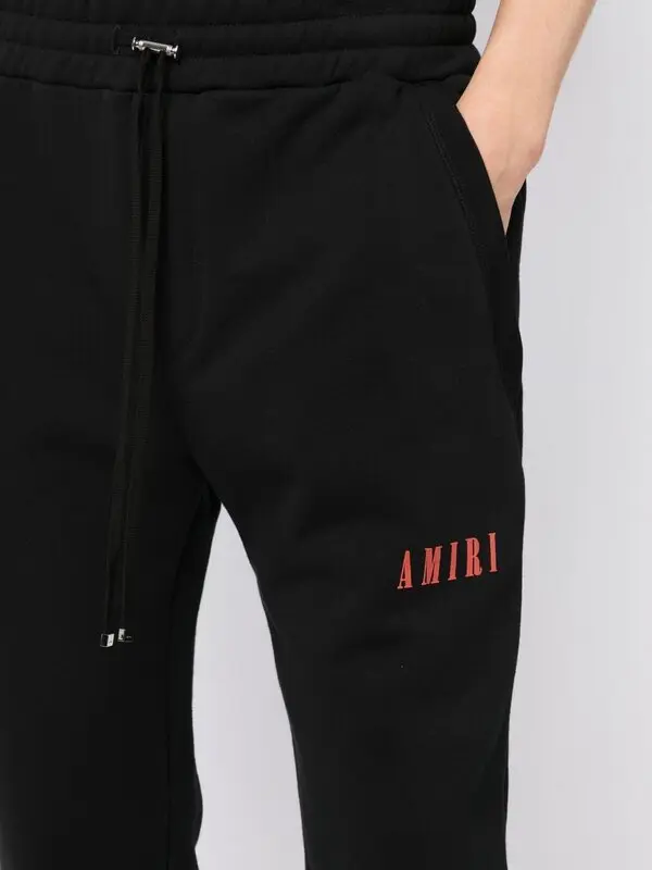 Amiri Logo-embroidered Cotton Track Pants