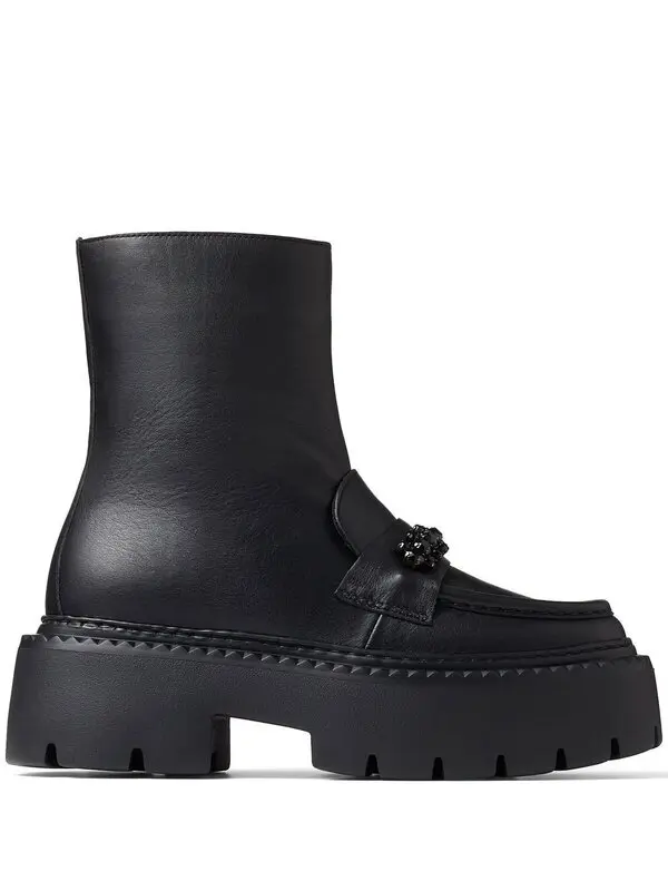 JIMMY CHOO Bryer Crystal-embellished Boots