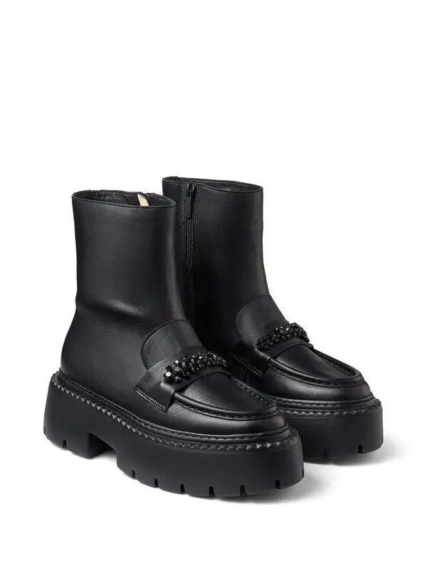 JIMMY CHOO Bryer Crystal-embellished Boots