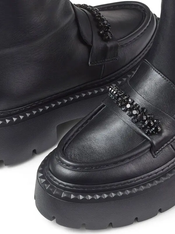 JIMMY CHOO Bryer Crystal-embellished Boots