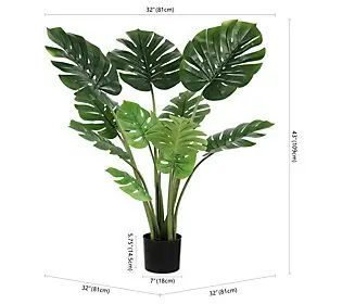 SAFAVIEH Faux Monstera 43 Potted Tree