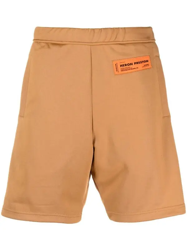 Heron Preston Logo-patch Deck Shorts - Black