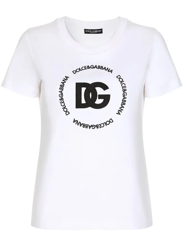 Dolce & Gabbana Interlock Dg-logo T-shirt - White