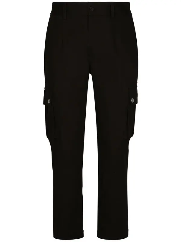 Dolce & Gabbana Logo-tag Cargo Trousers - Black