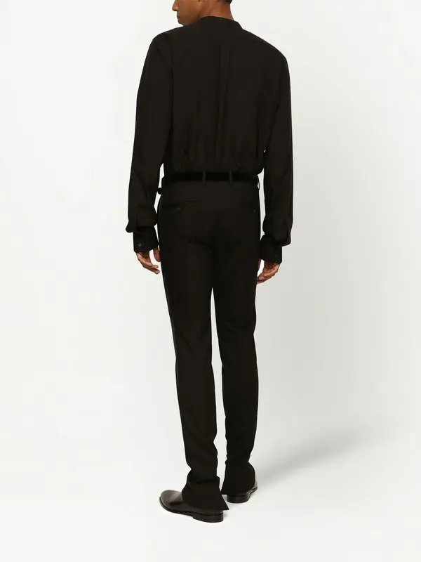 Dolce & Gabbana Long-sleeve Collarless Shirt - Black