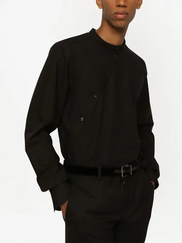 Dolce & Gabbana Long-sleeve Collarless Shirt - Black