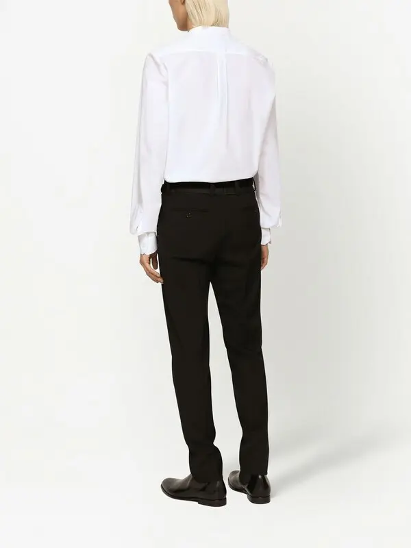 Dolce & Gabbana Long-sleeve Collarless Shirt - White