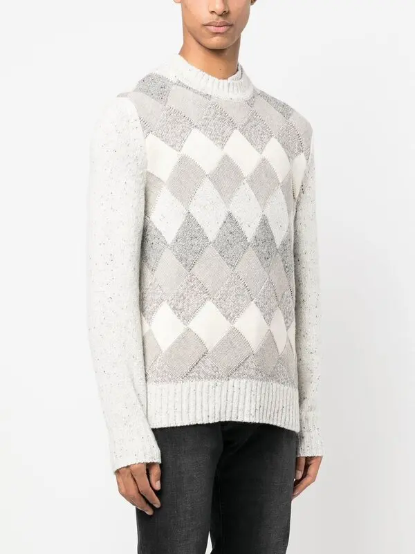 Emporio Armani Argyle-check Jumper