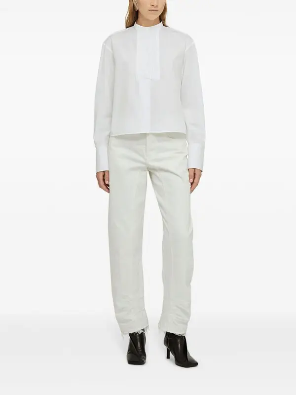 JIL SANDER Band-collar Cotton Shirt