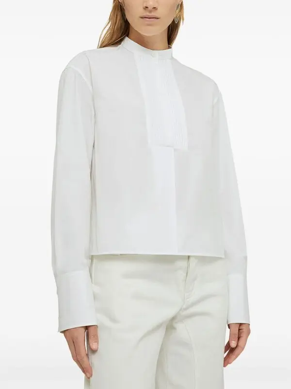 JIL SANDER Band-collar Cotton Shirt