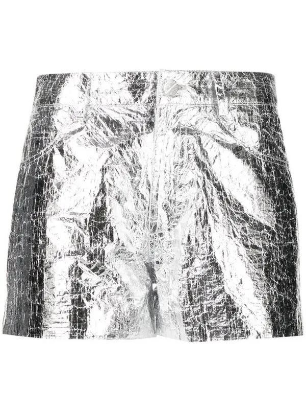 Monse Metallic Mini Shorts
