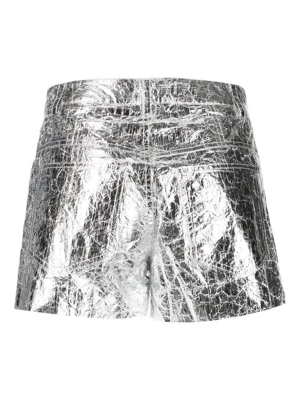 Monse Metallic Mini Shorts