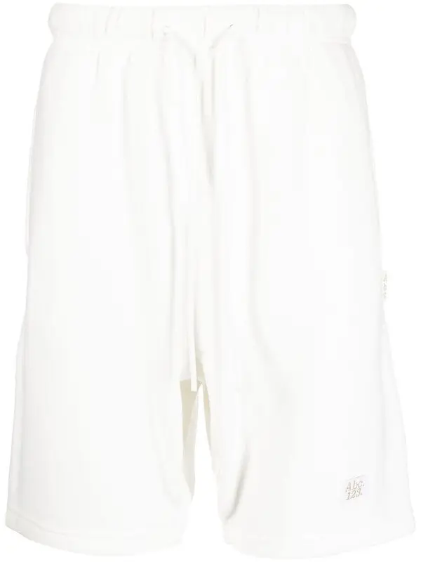 ADVISORY BOARD CRYSTALS Drawstring Sweat-shorts - White