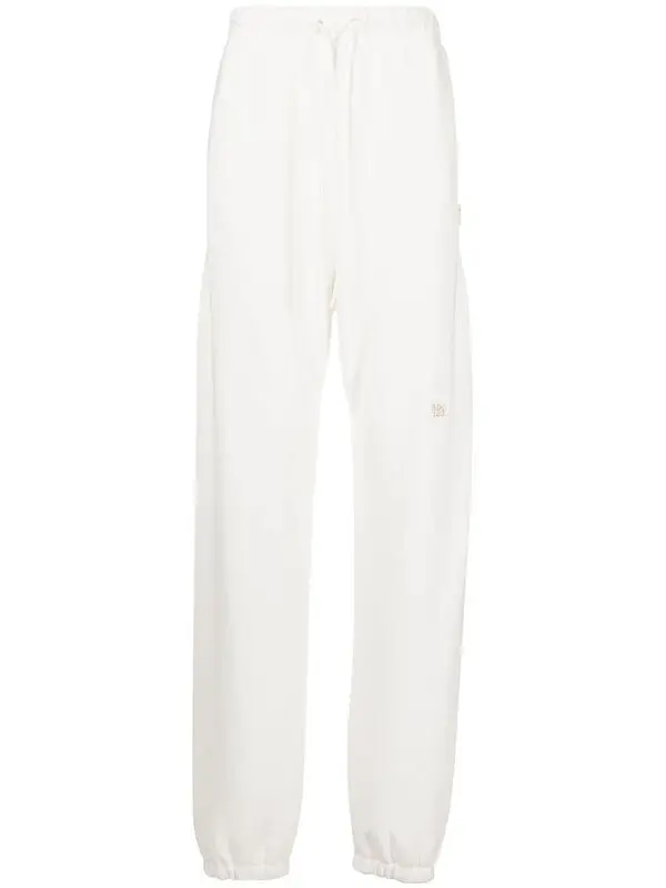 ADVISORY BOARD CRYSTALS Drawstring Track Pants - White