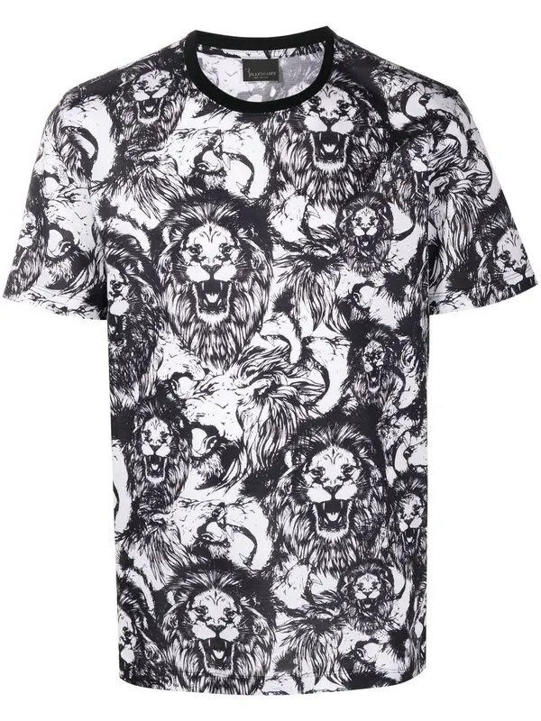 BILLIONAIRE Lion Print Cotton T-shirt