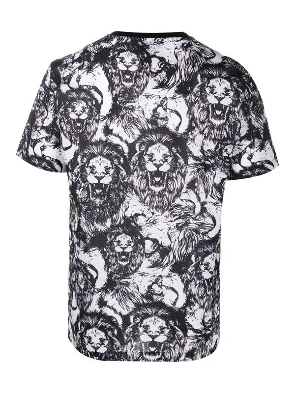 BILLIONAIRE Lion Print Cotton T-shirt