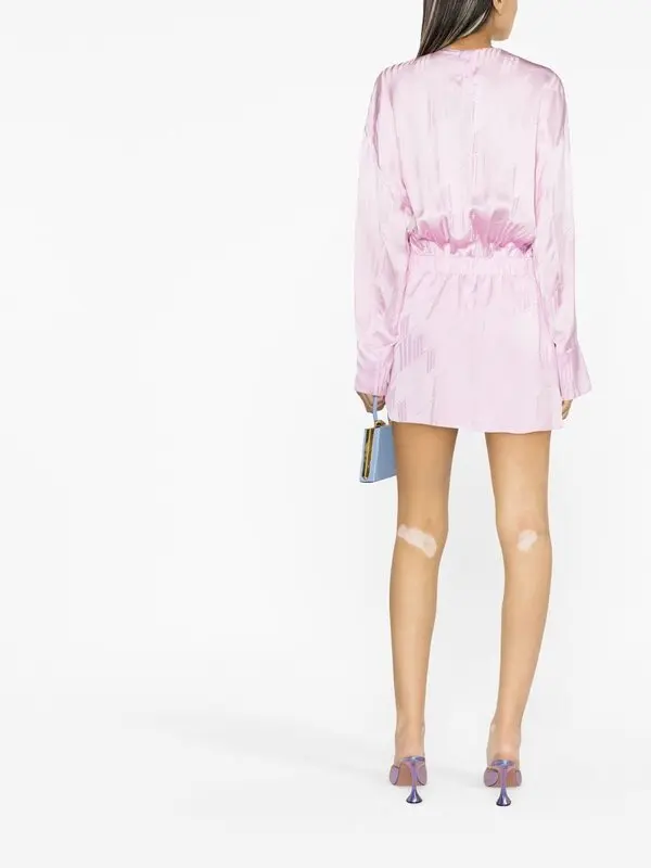 Attico Logo-jacquard Satin Mini Dress