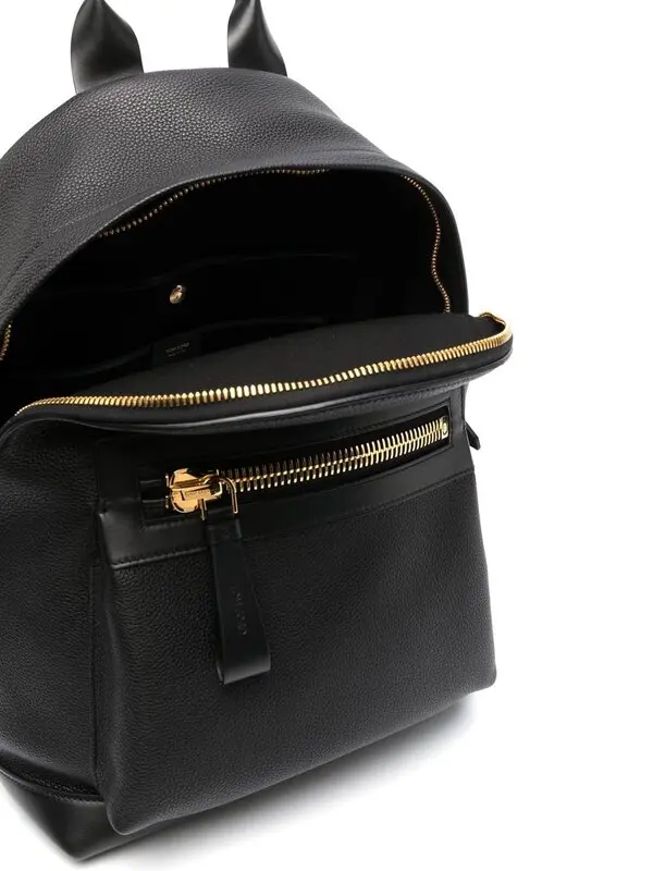 buckley grained leather backpack Tom Ford Buckley Grained Leather Backpack - Black