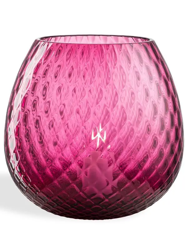 NASONMORETTI Macramé Glass Candle Holder - Pink