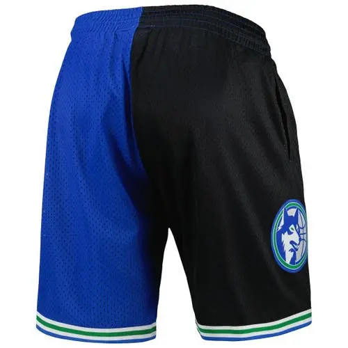 Mitchell & Ness Blue Minnesota Timberwolves Hardwood Classics 1993 Split Swingman Shorts