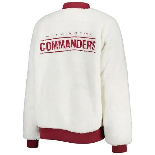 G-III 4HER BY CARL BANKS Burgundy Washington Commanders Switchback Reversible Full-zip Jacket