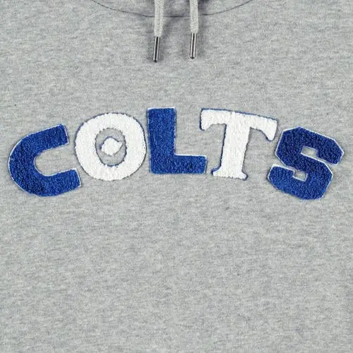 THE WILD COLLECTIVE Gray Indianapolis Colts Cropped Pullover Hoodie