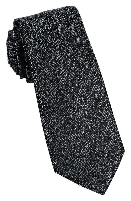 W.R.K Textured Silk Neck Tie - Charcoal
