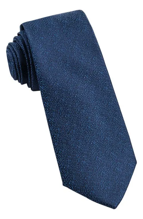 W.R.K Textured Silk Neck Tie - Navy