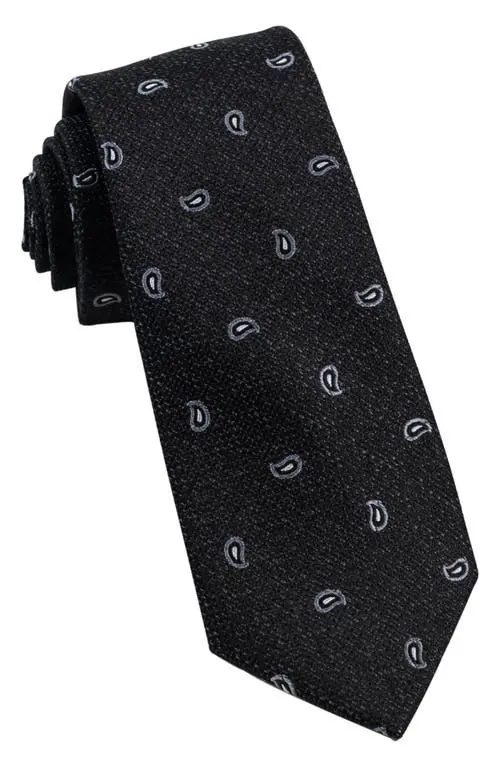 W.R.K Paisley Silk Neck Tie - Black