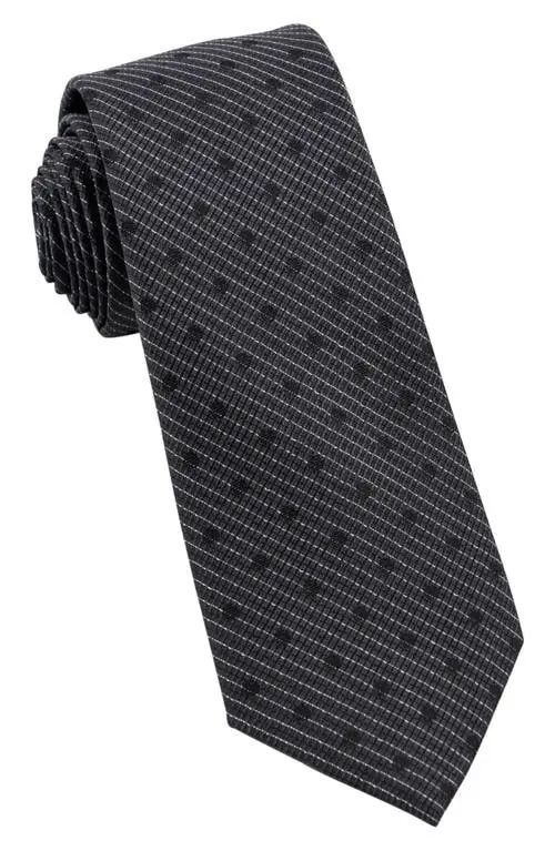 W.R.K Dot Silk Neck Tie - Black