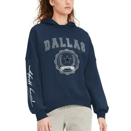 Tommy Hilfiger Dallas Cowboys Dropped Shoulder Hoodie - Navy