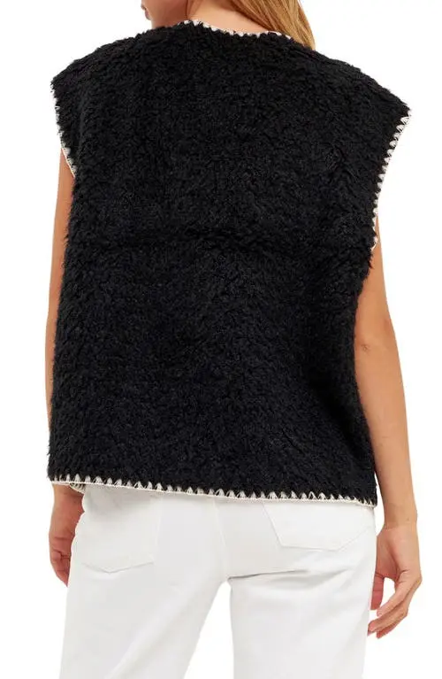 English Factory Premium Faux Shearling Vest