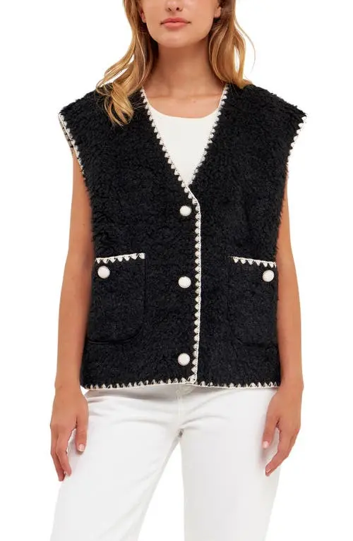 English Factory Premium Faux Shearling Vest