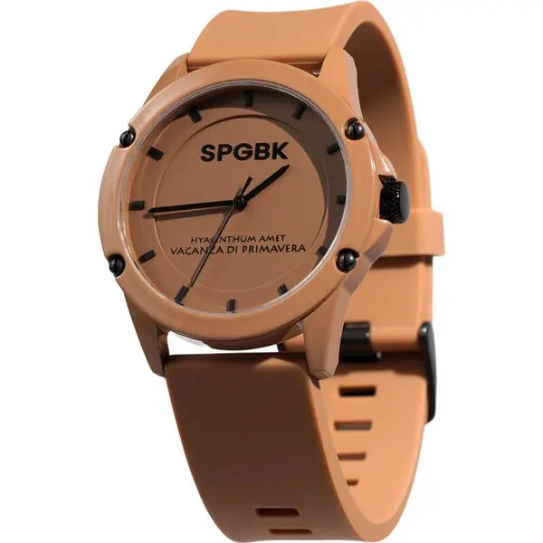 SPGBK WATCHES Sandhill Silicone Strap Watch - Brown