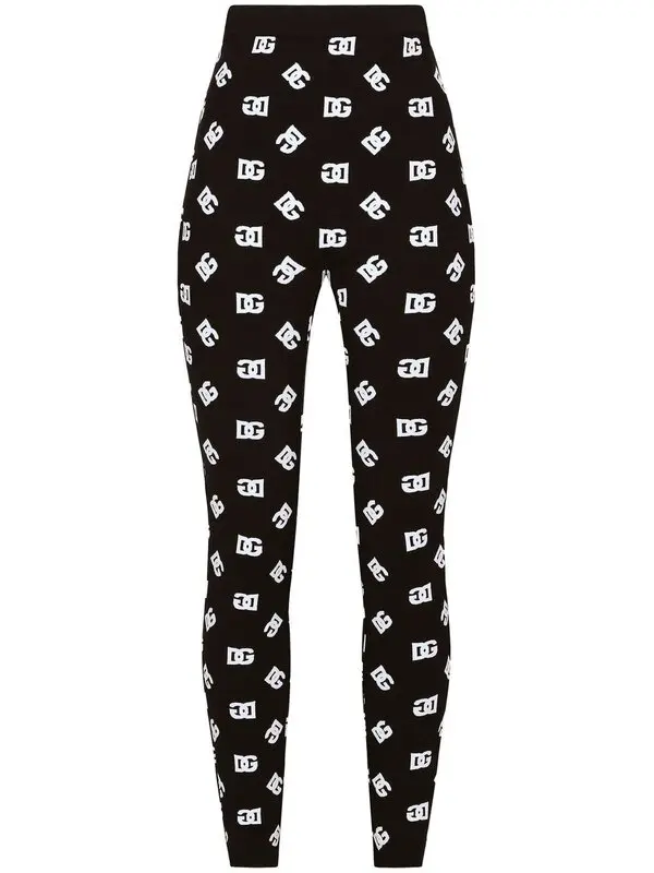 Dolce & Gabbana Dg-logo Jacquard Leggings