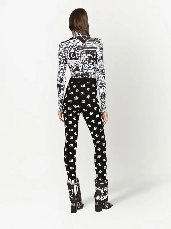 Dolce & Gabbana Dg-logo Jacquard Leggings