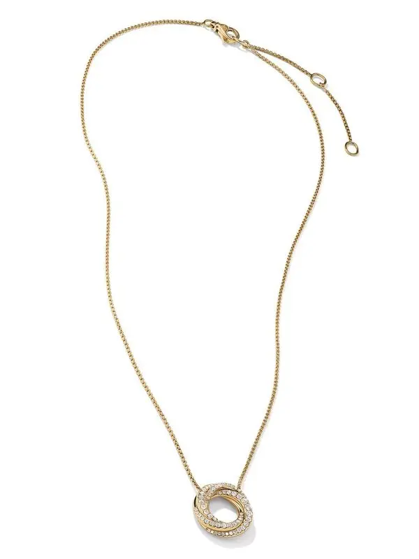 David Yurman 18kt Yellow Diamond Pendant Necklace - Gold
