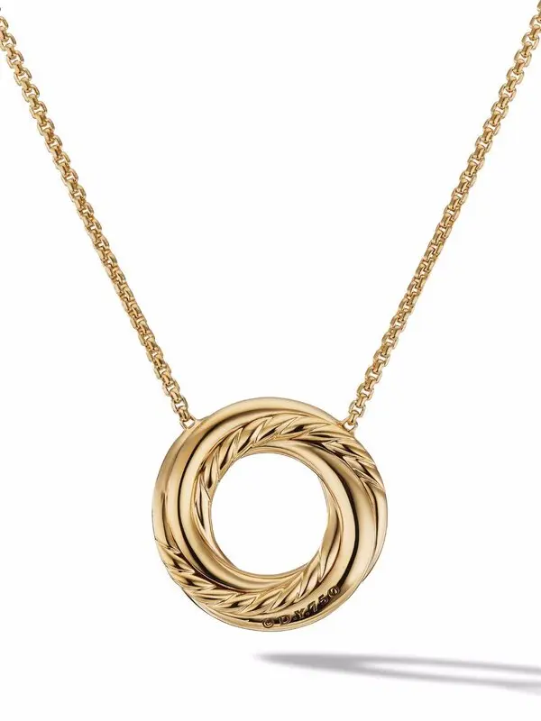David Yurman 18kt Yellow Diamond Pendant Necklace - Gold