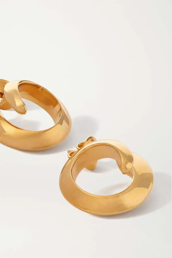 Bottega Veneta Plated Hoop Earrings