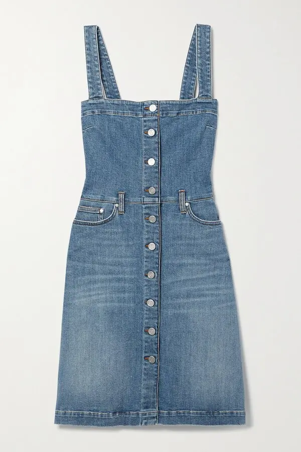 Stella Mccartney Linda Denim Mini Dress In Blue - 40% Off | Editorialist