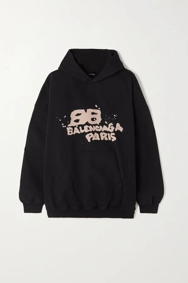 Balenciaga Oversized Printed Hoodie