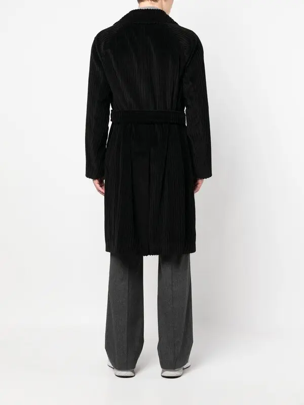 HEVO Belted Ribbed Coat