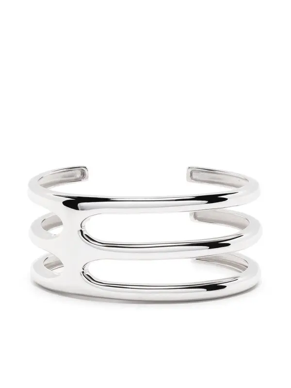 Tom Wood Cage Double Cuff Bracelet - Silver