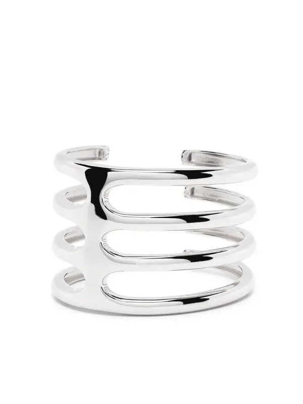 Tom Wood Cage Triple Cuff Bracelet - Silver