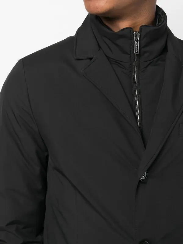 MOORER Single-breasted Padded Jacket - Black