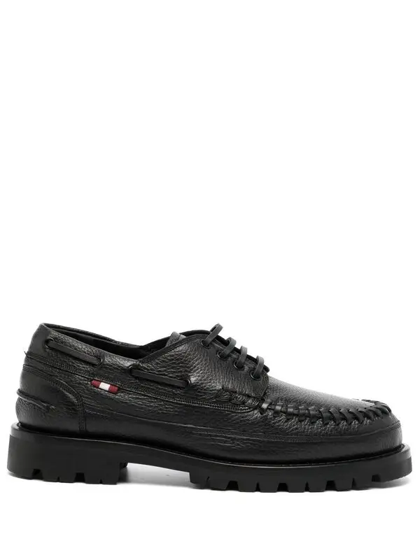 Bally Leather Ridged Derby-shoes
