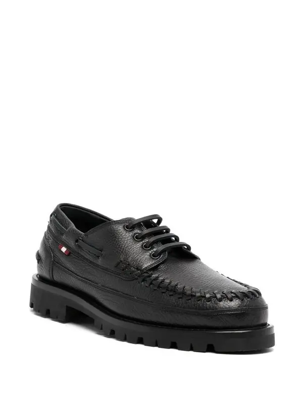 Bally Leather Ridged Derby-shoes