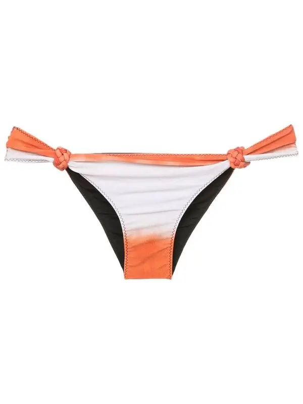 CLUBE BOSSA Braided Ring Detail Bikini Bottom - Orange