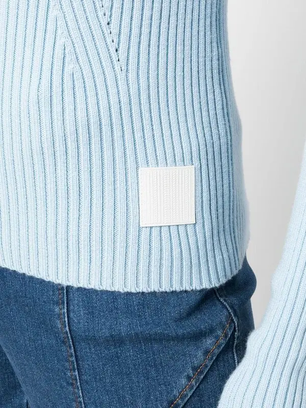 Marc Jacobs Ribbed Turtleneck Jumper - Blue